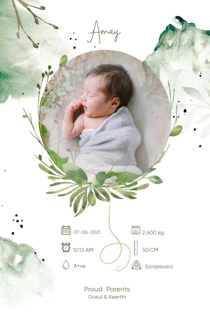 Baby Birth Frame | Personalized Art for Newborns