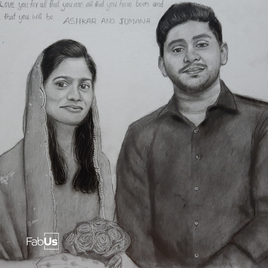 Normal Pencil Portrait Drawing & Sketch | Pencil Art Photo Frames