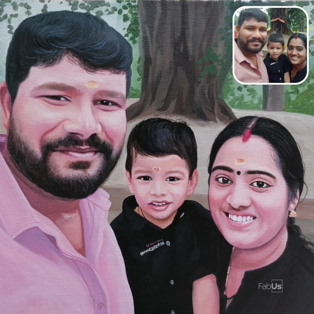 Handmade Portraits Painting | Handmade Sketch | Fabus Frames