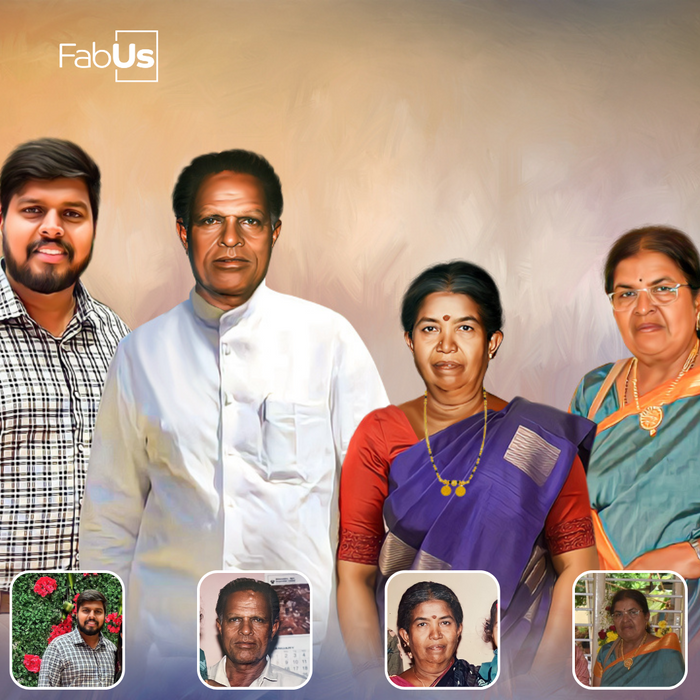 Family Portrait Painting | Digital Merge Portrait | Compilation ...