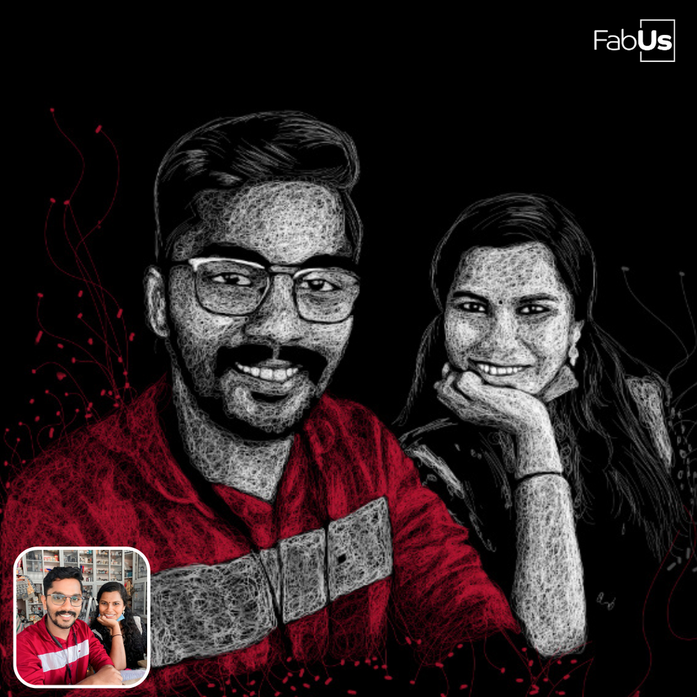 Digital Scribble Portrait Service | Fabus Frames